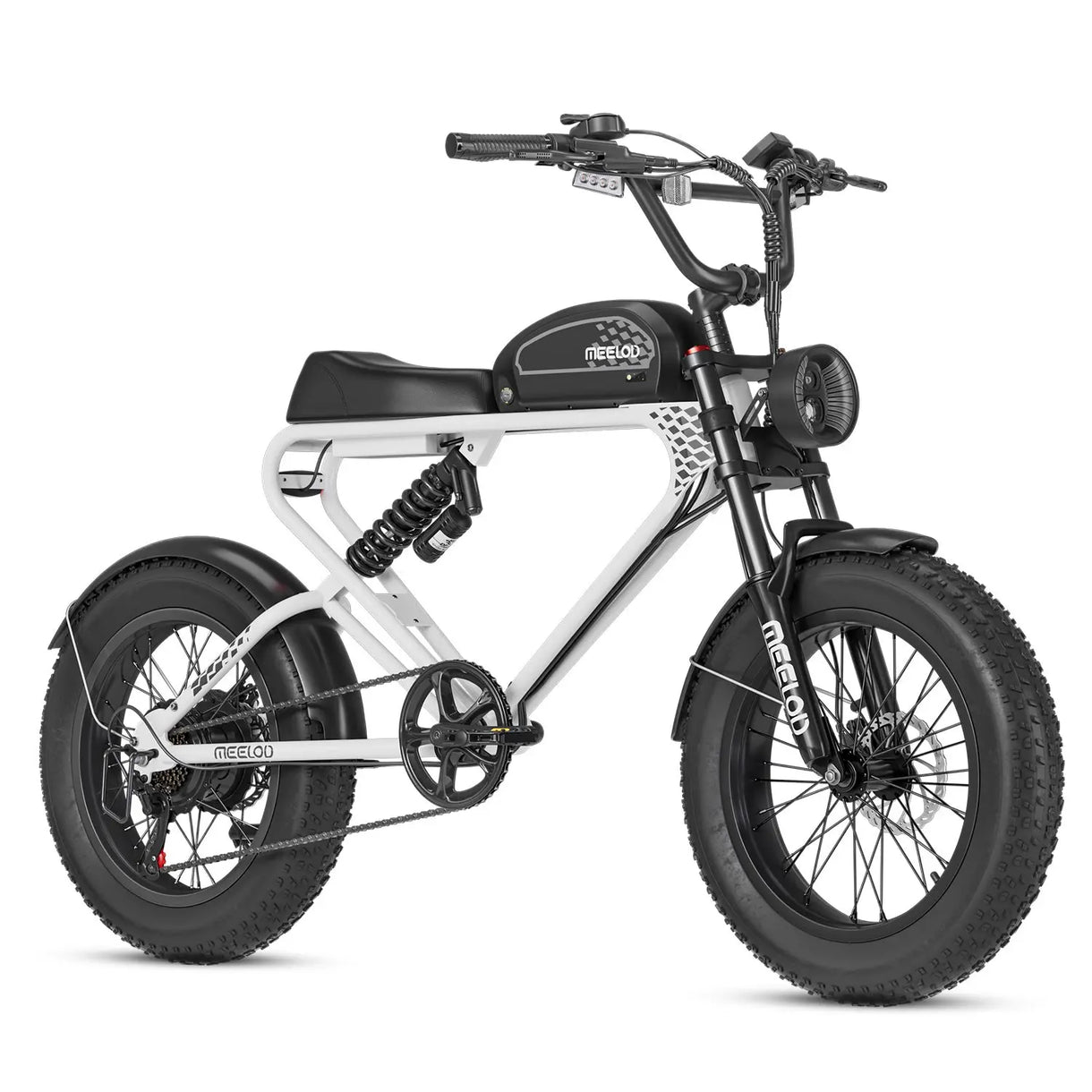 MEELOD DK300 Plus Moped Style Electric Bike Dual Suspension 1200W ...