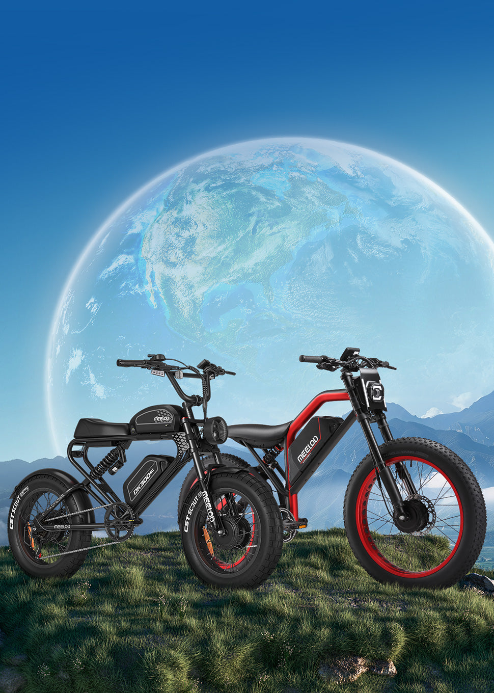 The Meelod® Retro Moped Style Ebike | MEELOD